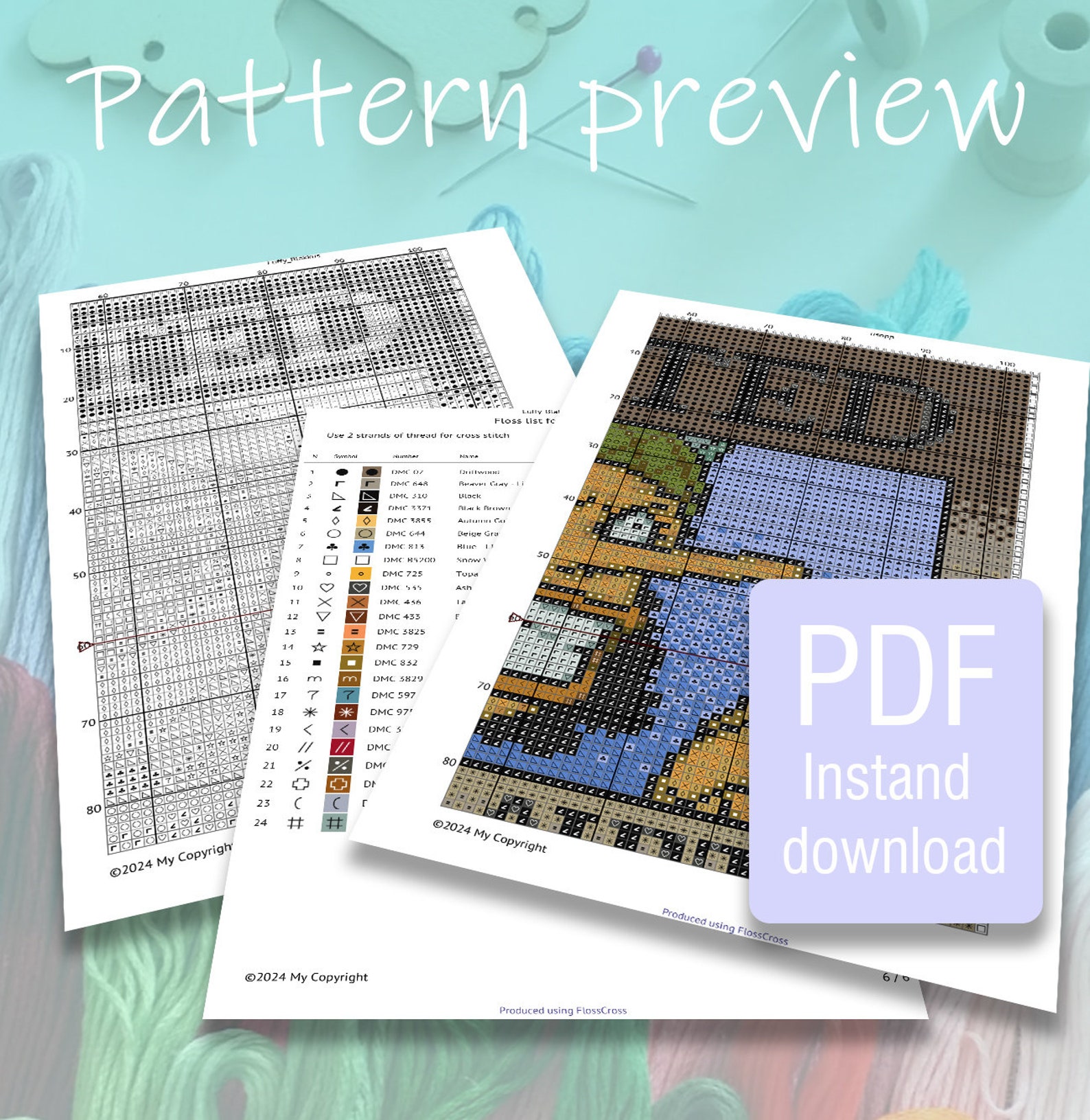One Piece/ Usopp Cross Stitch Pattern - PDF - Etsy