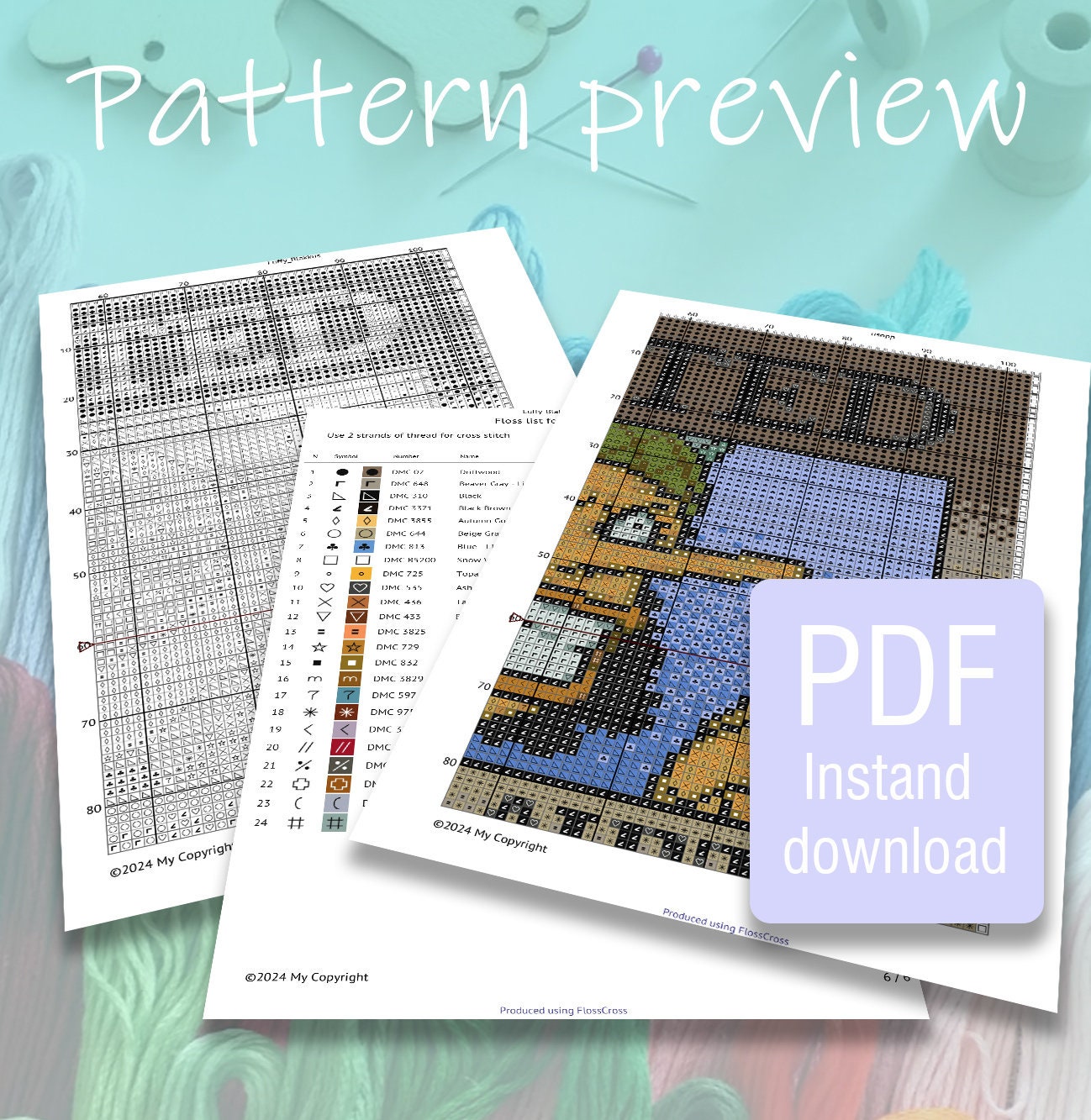 One Piece/ Usopp Cross Stitch Pattern - PDF - Etsy