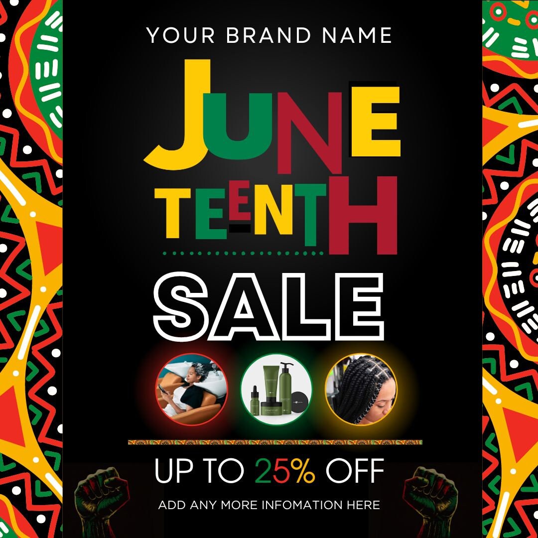 Juneteenth Sale Flyer / June Teenth Product or Service Sale Flyer / DIY ...