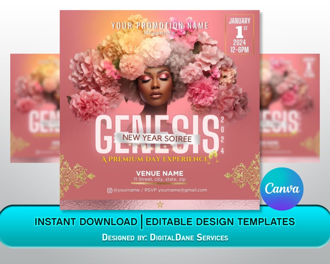 New Year Soiree Flyer / Genesis New Years Soiree Design / Day Event ...