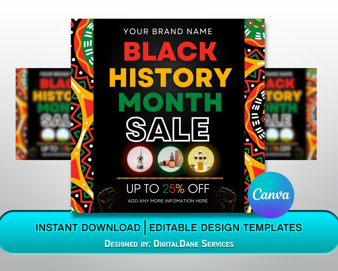 Black History Month Sale Flyer / February Sale Flyer / BLM Flyer / DIY ...