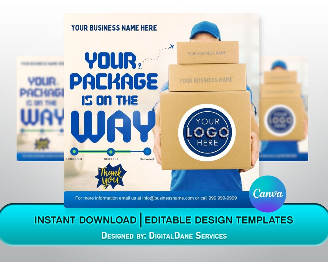 Your Package is on the Way Flyer / Package Notification Design / DIY ...