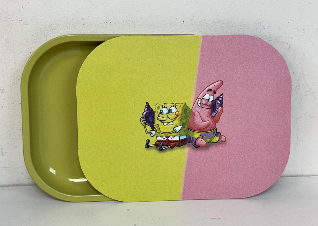 Spongebob Patrick Rolling Tray Cool Tray Small Metal Rolling Tray With ...