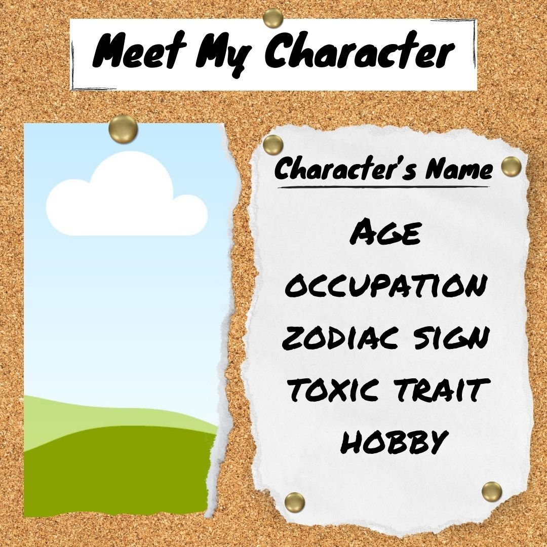 CHARACTER INTRO TEMPLATES - Etsy