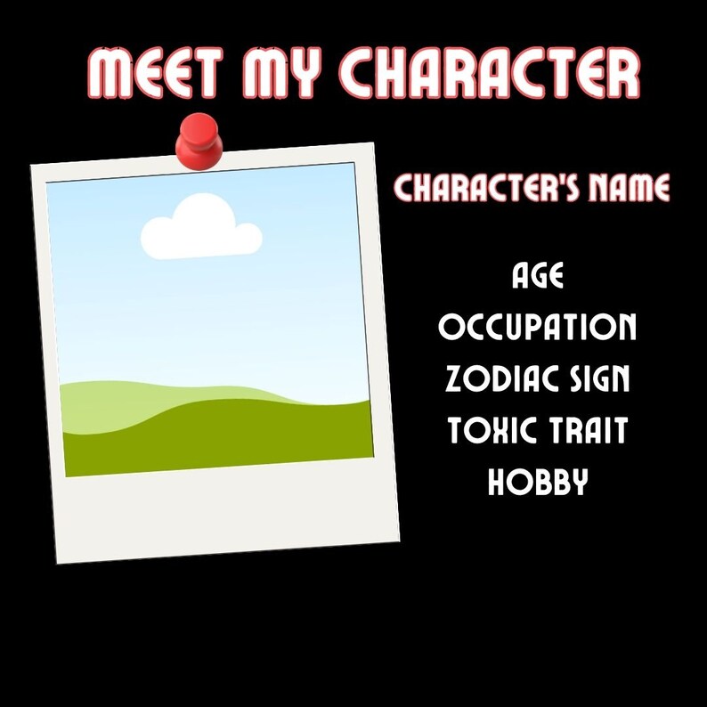 CHARACTER INTRO TEMPLATES - Etsy