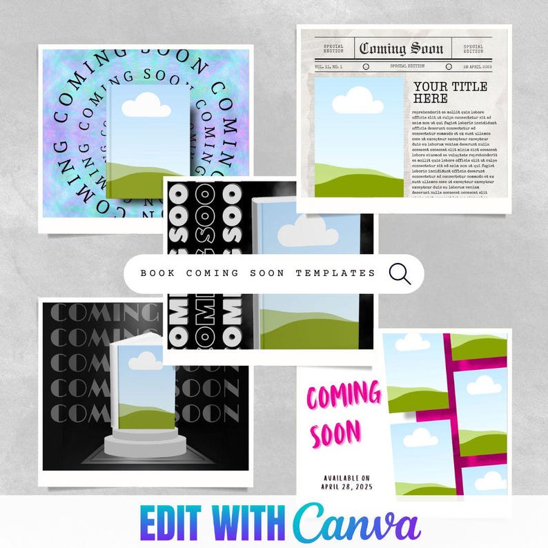 Book Coming Soon Templates - Etsy