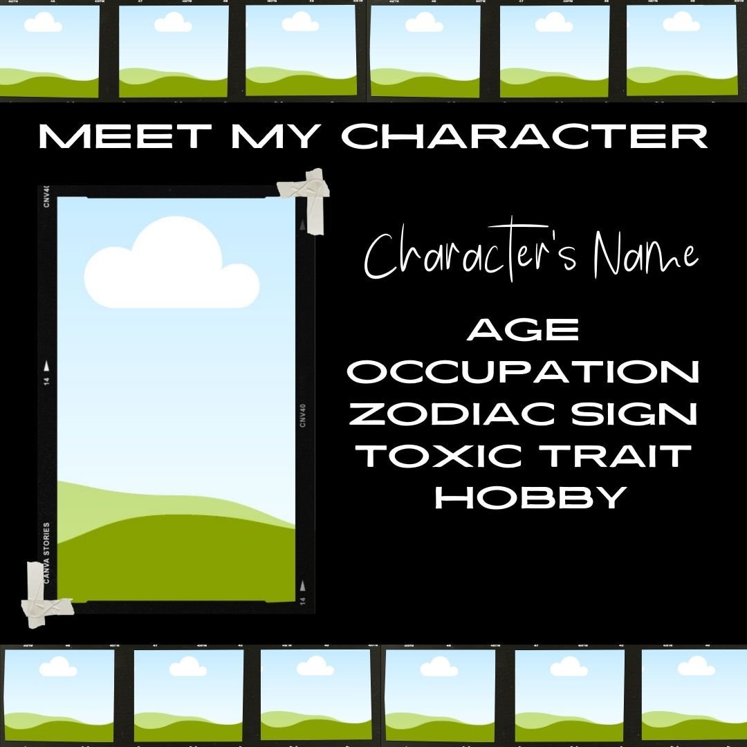 CHARACTER INTRO TEMPLATES - Etsy