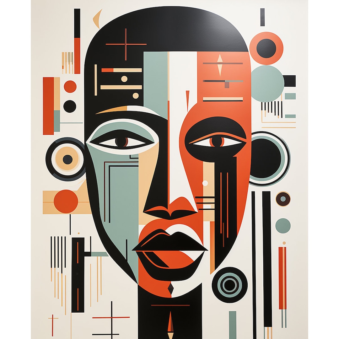 Cubist Style Art, Cubist African Man, Avant-garde Digital Download ...