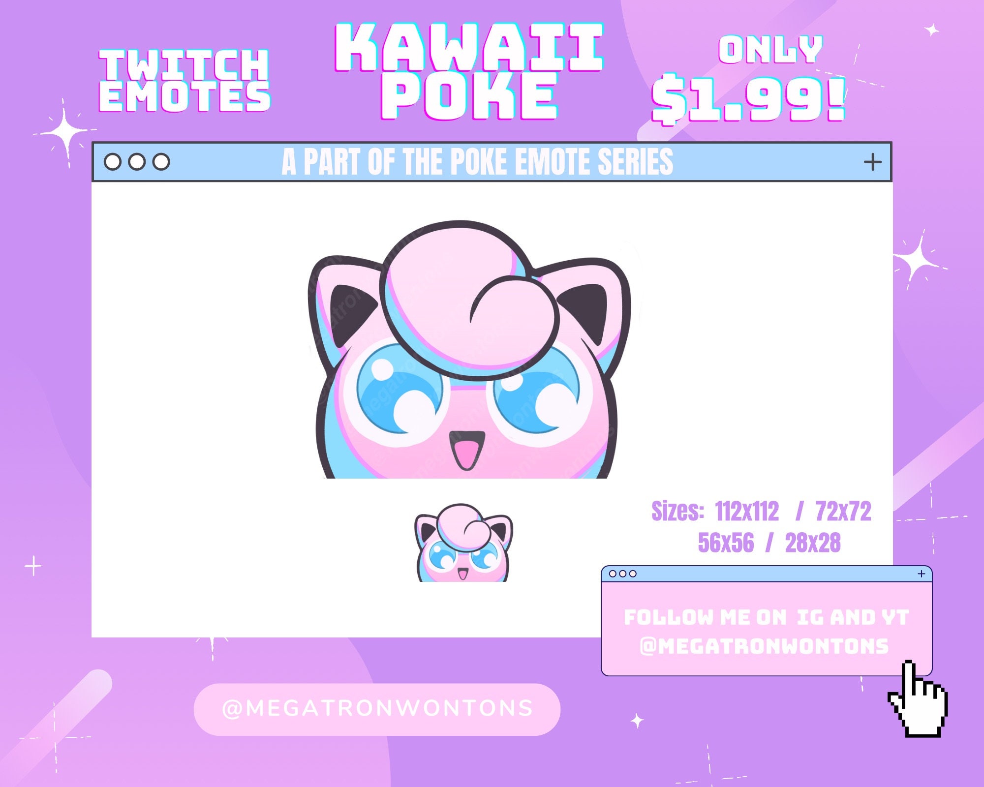 Kawaii Puffy Emote Twitch Text Discord Messages Stickers Cute - Etsy