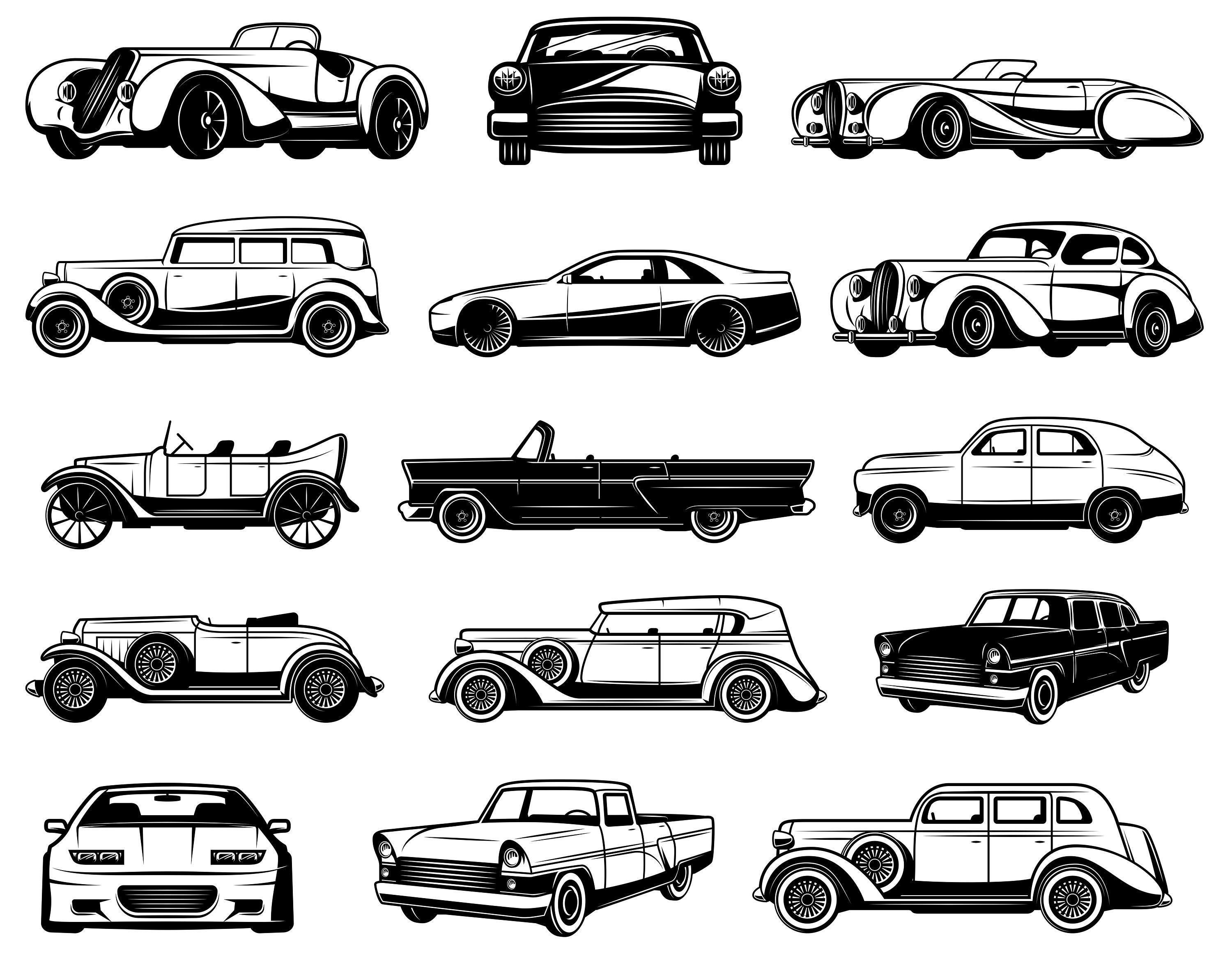 Mega Car Svg Bundle, Sports Car Svg, Classic Car Vector, Car Svg Bundle ...