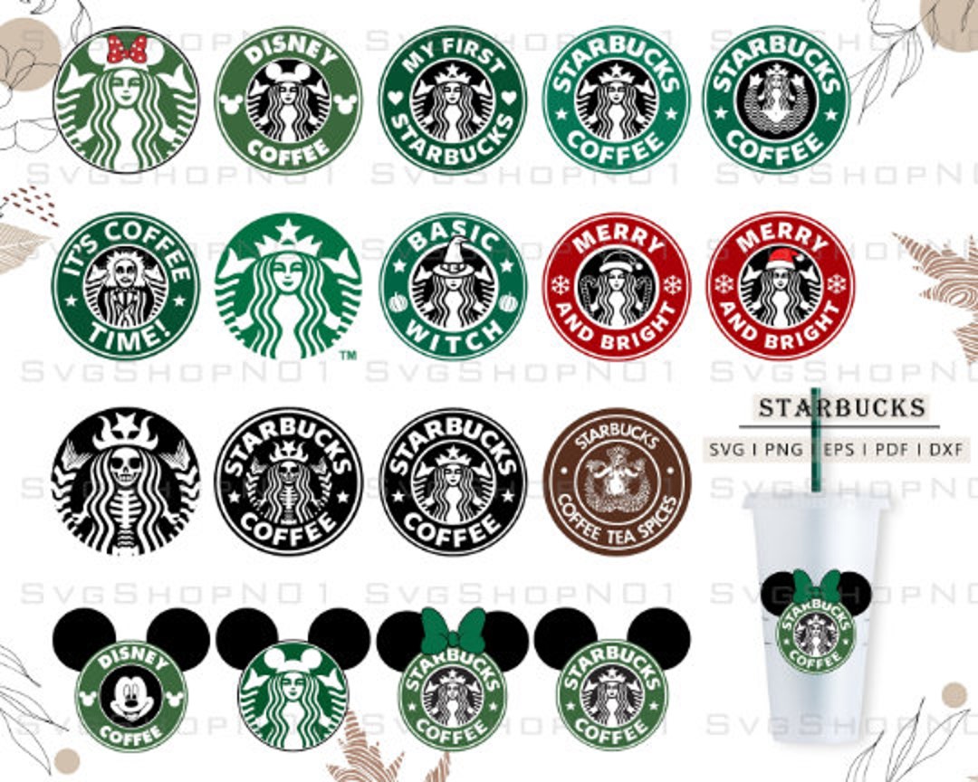 Paquete Star Bucks Svg, marca de café con logotipo de café navideño ...