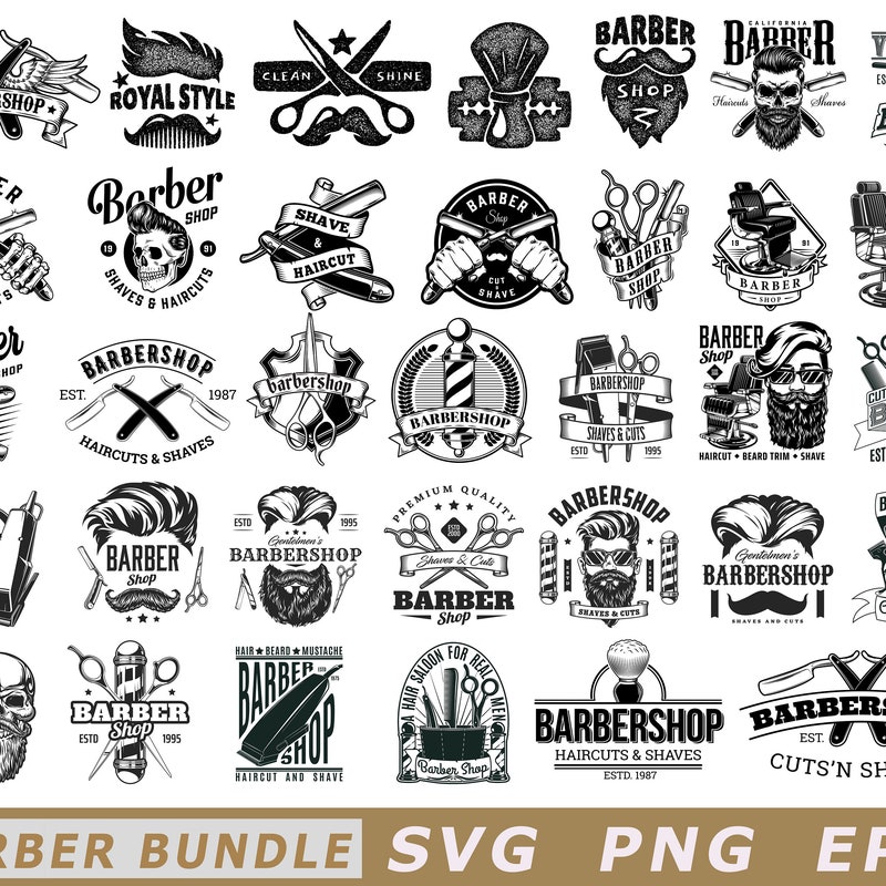 Barber Blades Svg - Etsy