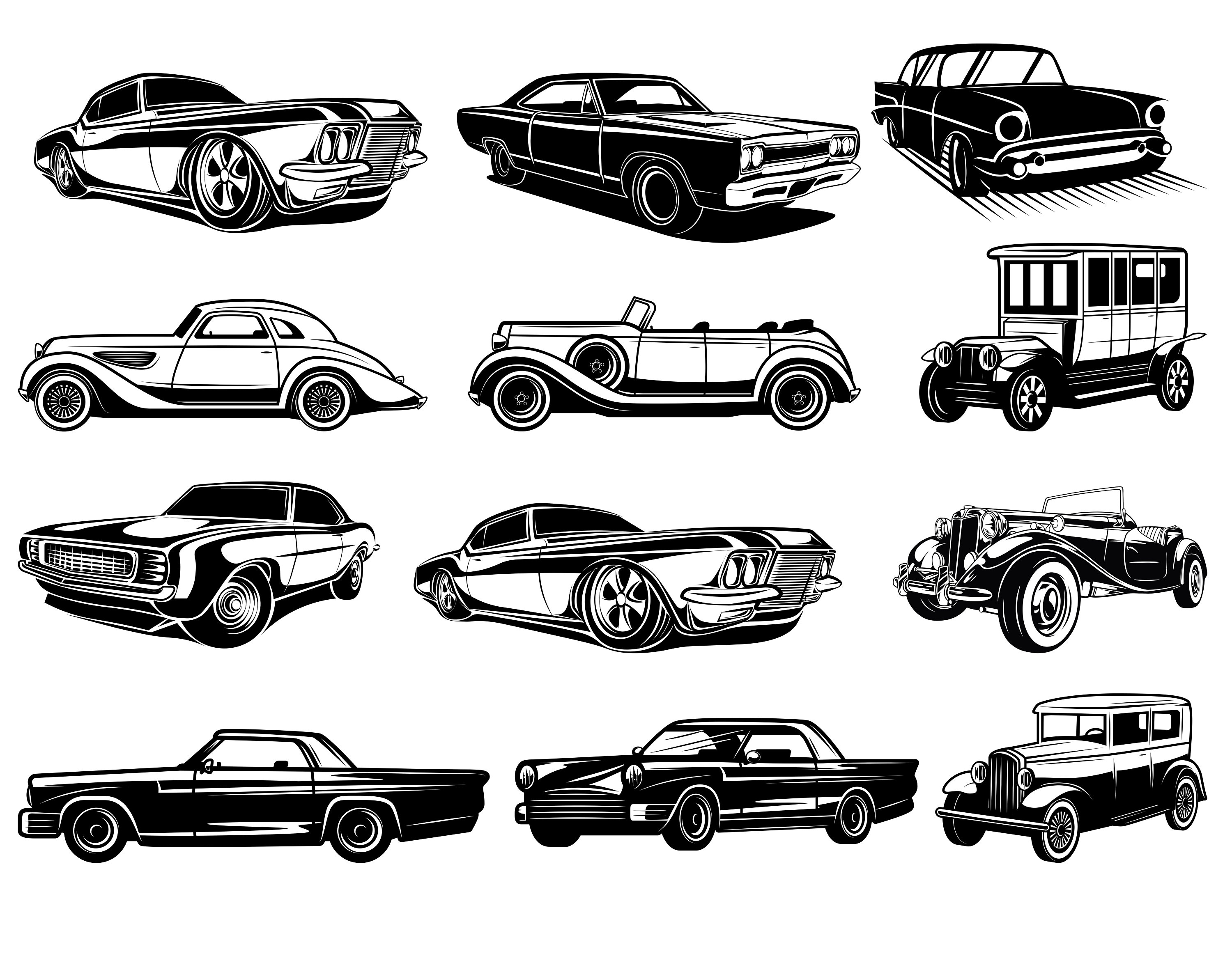 Mega Car Svg Bundle, Sports Car Svg, Classic Car Vector, Car Svg Bundle ...