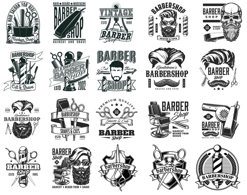 Barber SVG Bundle, Barber Vintage Svg, Barbershop SVG, Hairdresser ...