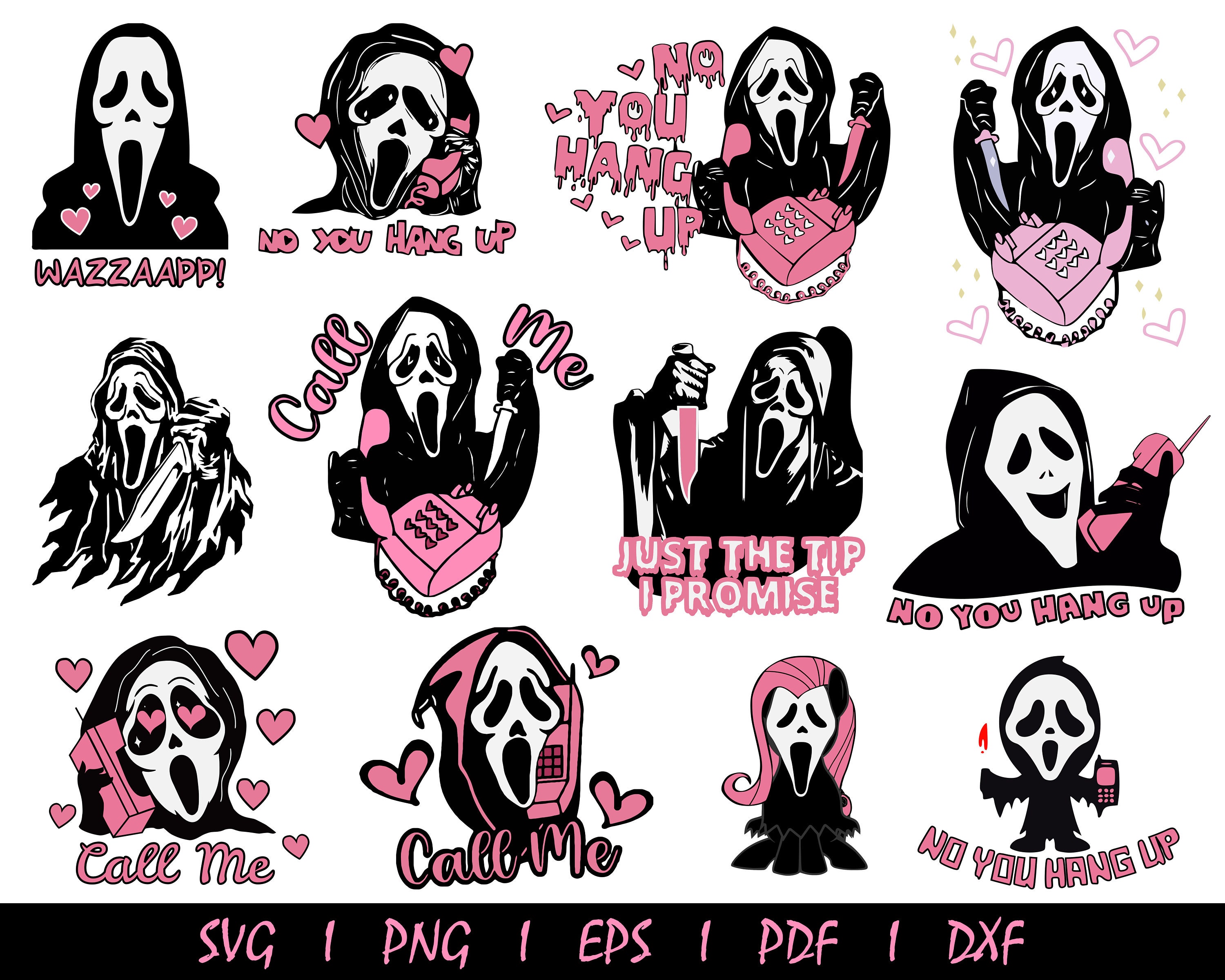 Scream SVG Bundle Halloween Svg Scream Ghost Face Svg Ghost - Etsy