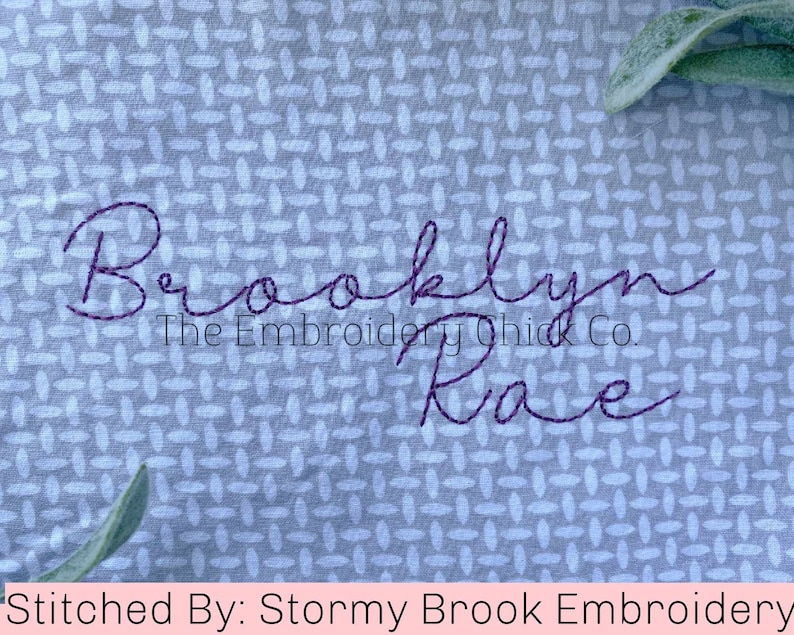 Alice Script Vintage Bean Stitch Floss Font .BX Machine Embroidery Font ...