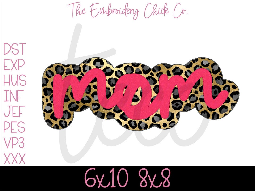Mom Script Double Applique - Machine Embroidery Design - Etsy