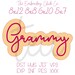 Grammy Script Satin Vintage Bean Stitch Applique - Machine Embroidery ...