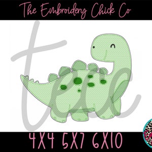Brontosaurus Sketch - Embroidery Design 4x4 5x7 6x10 Dinosaur Kid ...