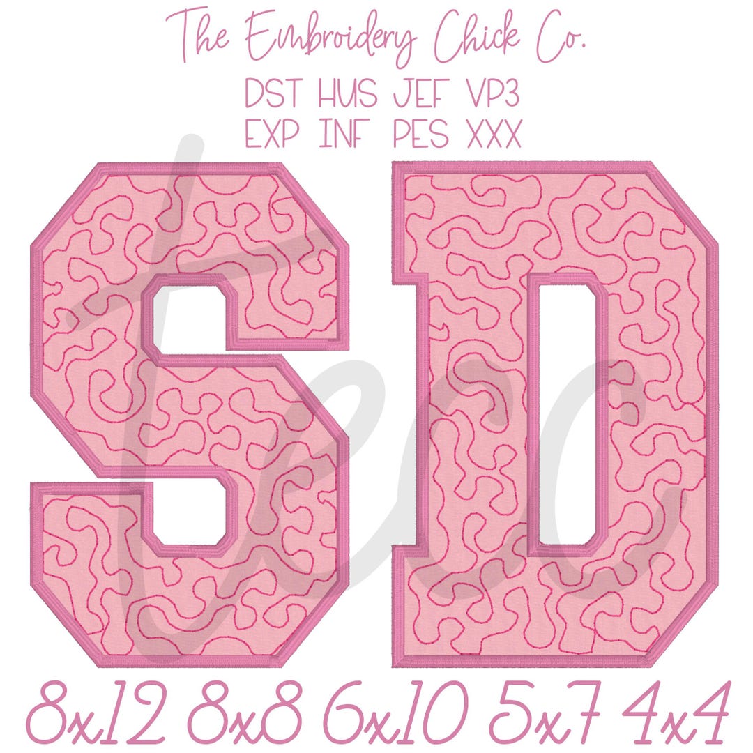 Quilted SD South Dakota Satin Applique Machine Embroidery Design - Etsy