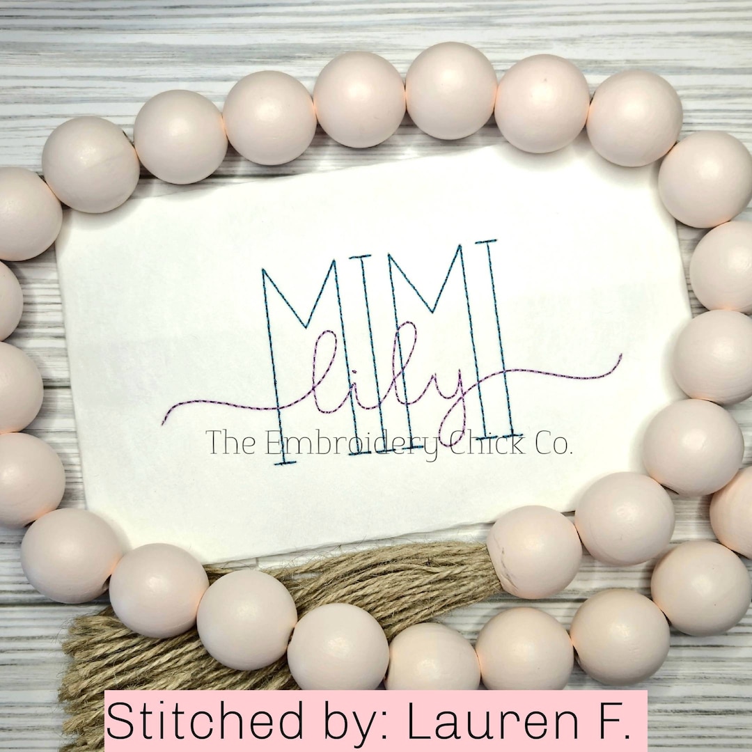 Biscuits & Honey Vintage Script Bean Stitch Floss Embroidery Font .BX ...