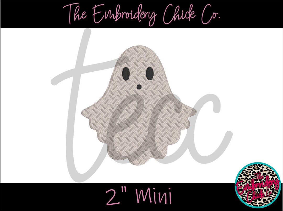 Ruffle Ghost 2" Mini Fill - Embroidery Design Halloween Kid Design - Etsy