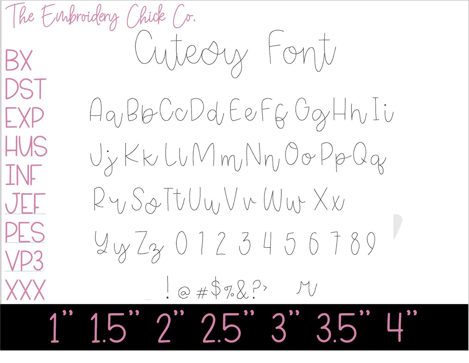 Cutesy Vintage Script Font .BX Machine Embroidery Font File Running ...