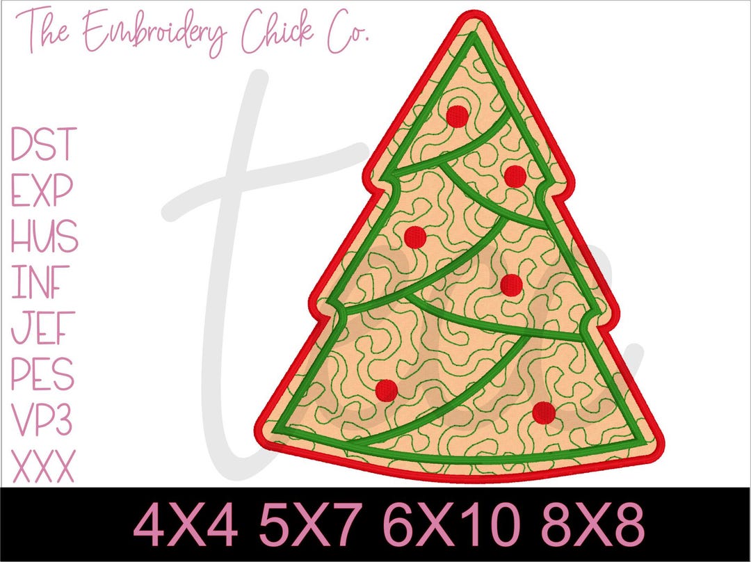 Quilted Gingerbread Christmas Tree With Satin Border Applique - Machine ...