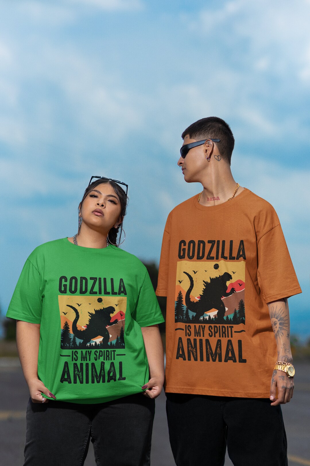 Godzilla Spirit Animal Custom Sci-fi Tee for Japanese Monster Fans - Etsy