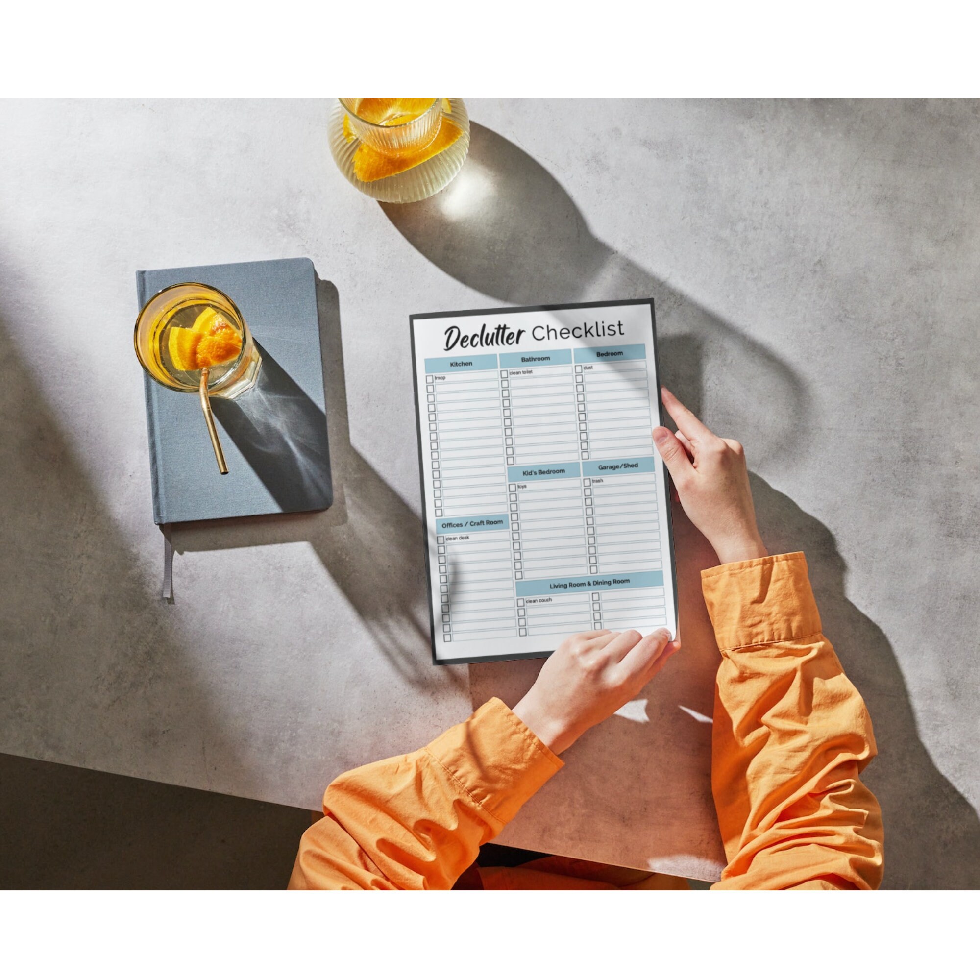 Minimalist Declutter Checklist Fillable PDF Printable - Etsy