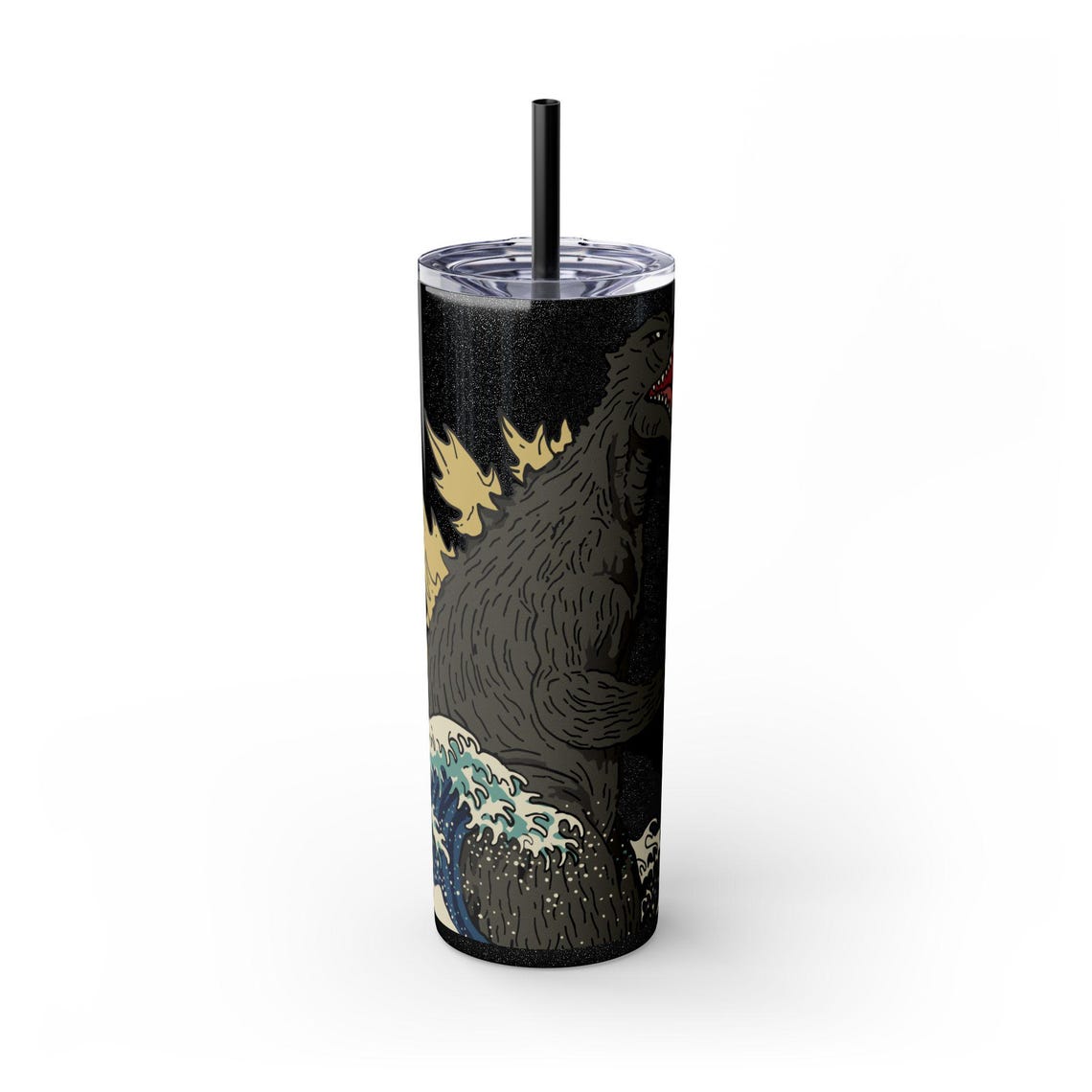 Godzilla Wave 20oz Skinny Tumbler With Straw Classic Design - Etsy