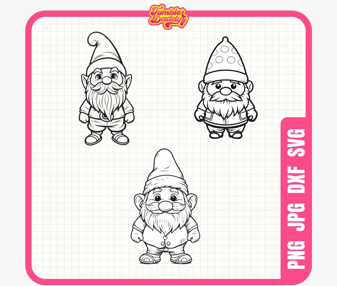 Garden Gnome SVG Bundle | Gnome SVG | Cute Garden Gnome SVG | Nordic ...
