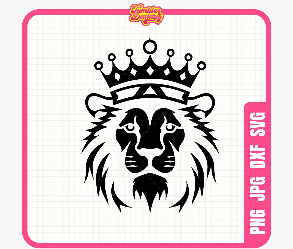 Lion Face SVG Lion Crown SVG Lion SVG Lion King Svg Leo Svg Instant ...