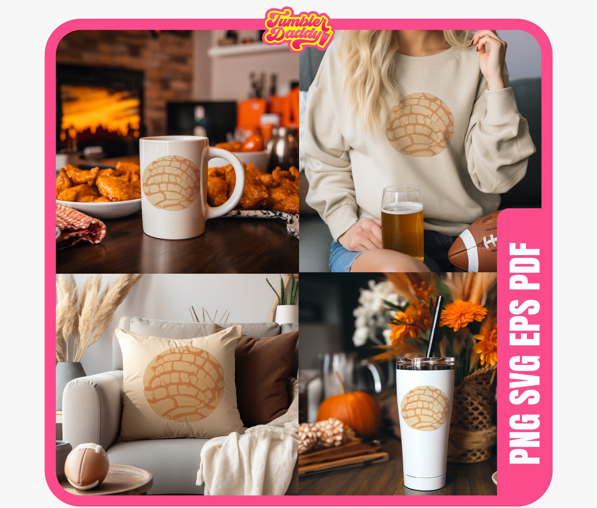 Concha Png Cafecito Y Chisme SVG Concha SVG Mexican Sweet - Etsy