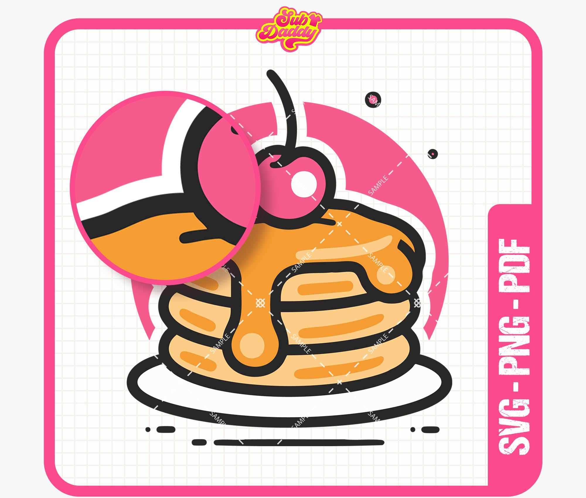 Pancake SVG, Pancake PNG, Pancake Stack Clipart, Breakfast Food ...