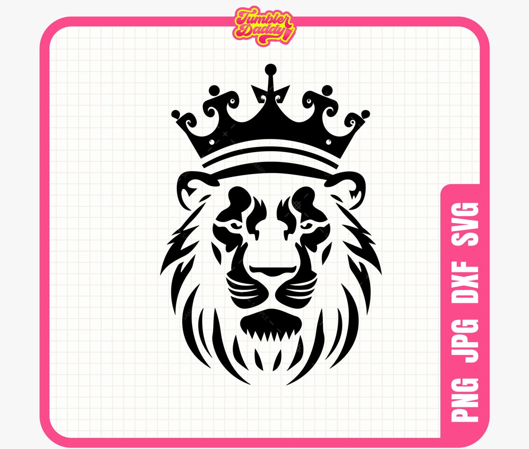 Lion Face SVG Lion Crown SVG Lion SVG Lion King Svg Leo Svg Instant ...