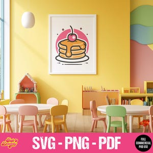 Pancake SVG, Pancake PNG, Pancake Stack Clipart, Breakfast Food ...