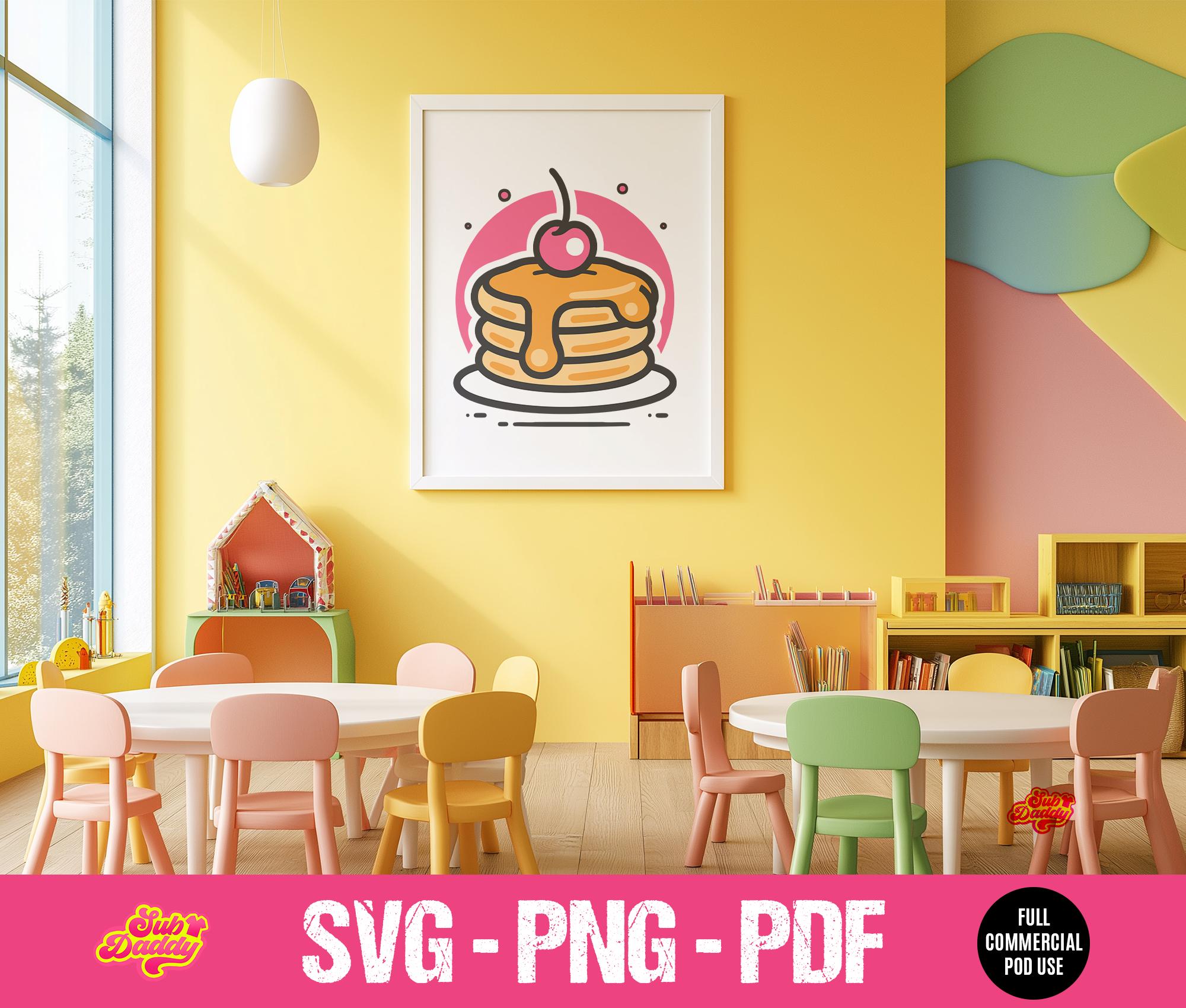 Pancake SVG, Pancake PNG, Pancake Stack Clipart, Breakfast Food ...