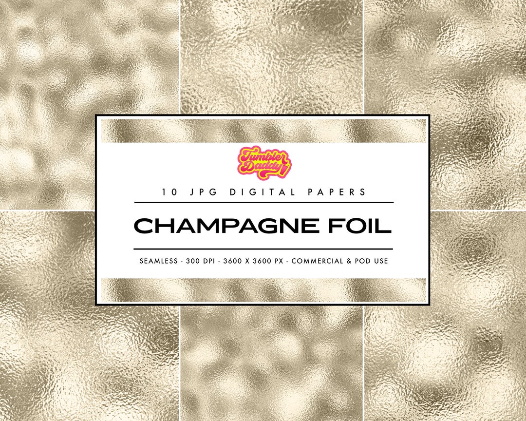 Seamless Champagne Foil Digital Paper Champagne Scrapbook Paper Digital ...