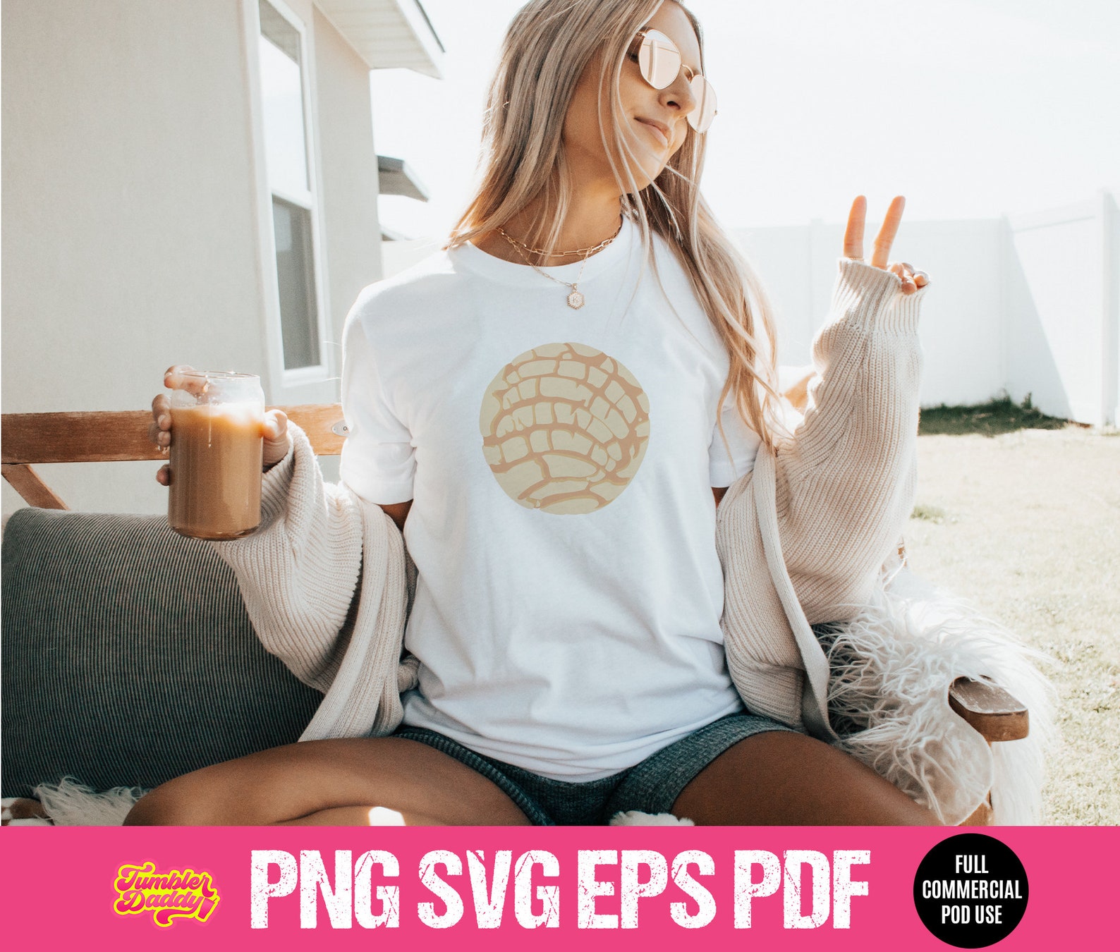 Concha Png Cafecito Y Chisme SVG Concha SVG Mexican Sweet - Etsy