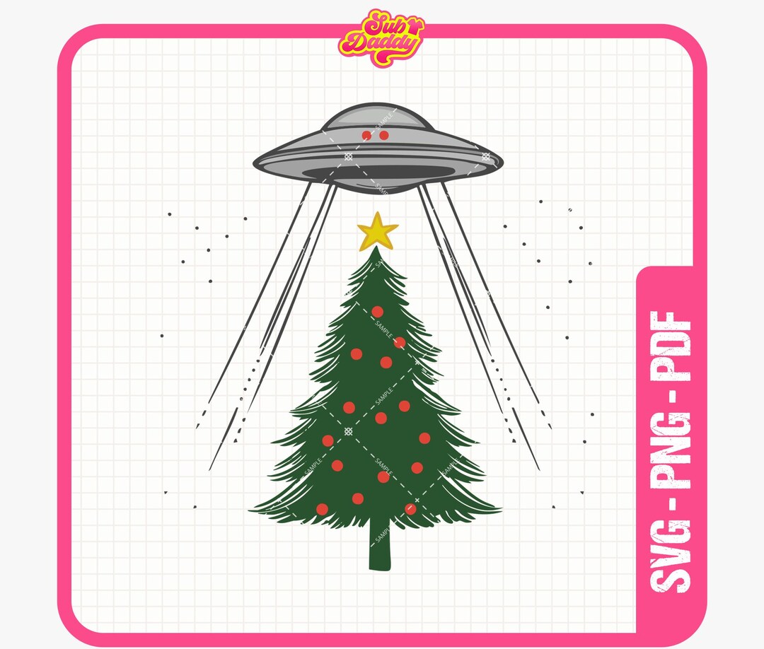 Christmas Alien Spaceship PNG, Cute UFO Holiday Clipart, Christmas ...