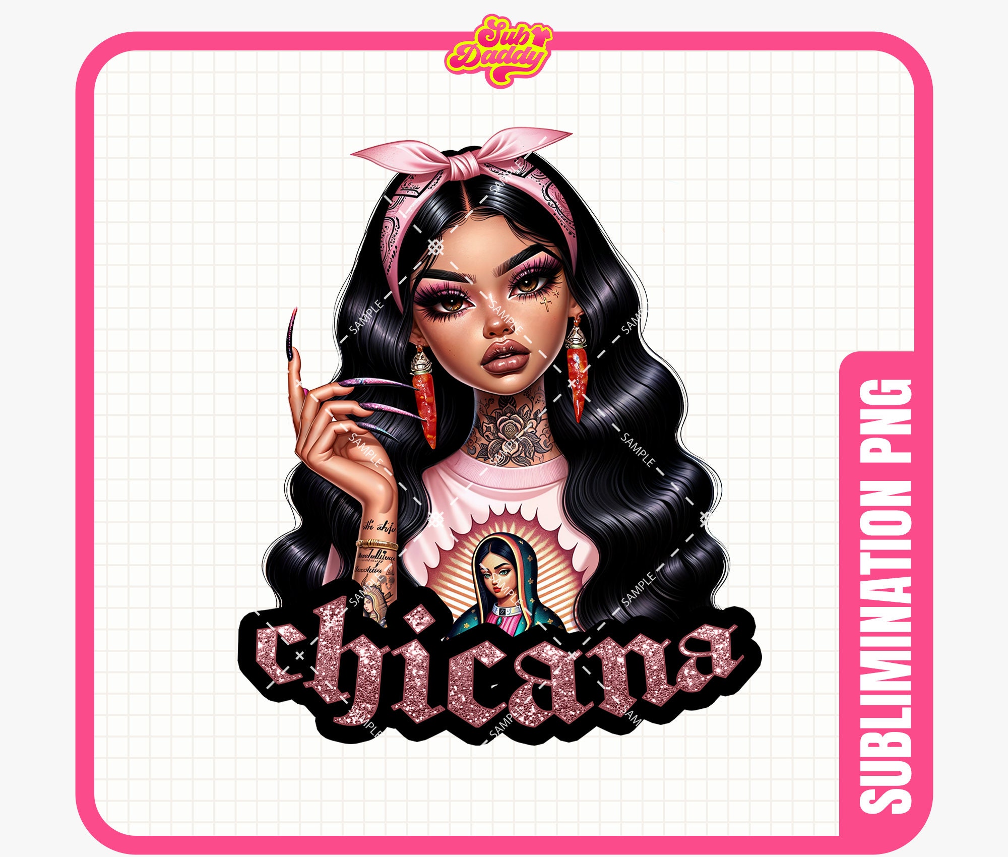 Chicana Clipart | TRANSPARENT PNG | Chicano Woman Png | Latina Woman ...
