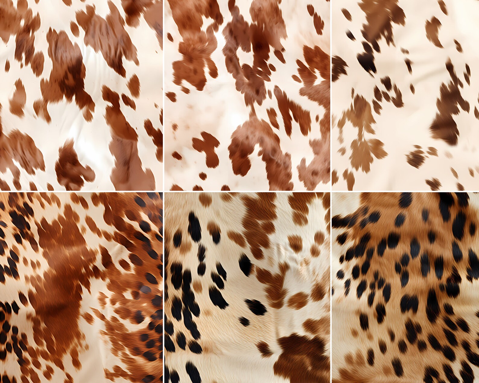 Seamless Cowhide Backgrounds Instant Download Brown and - Etsy