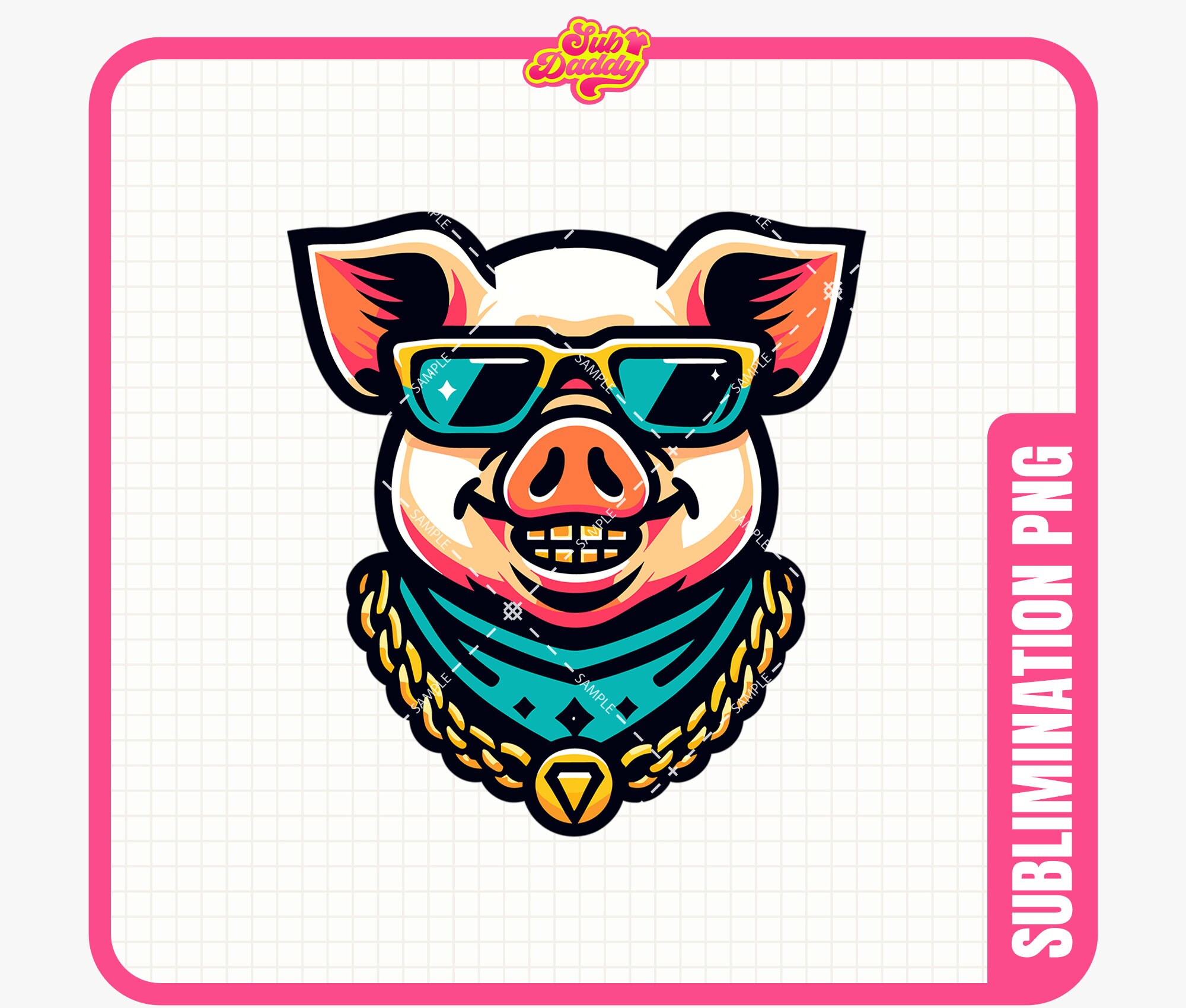 Summer Break Pig PNG | Spring Break Pig PNG Design | Festival Clipart ...