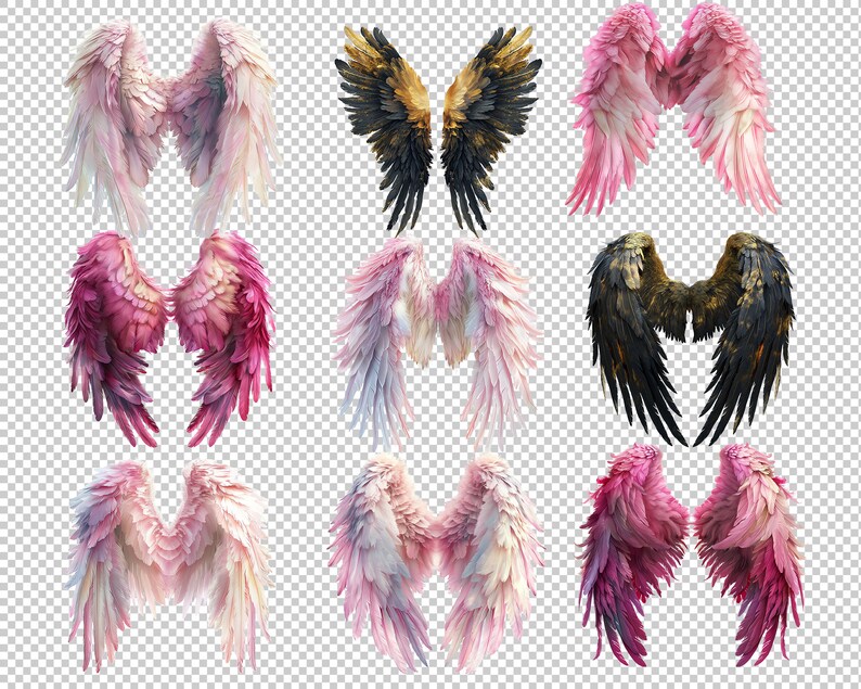 44 Angel Wings Clipart, Heaven Clipart White and Gold Wings PNG ...