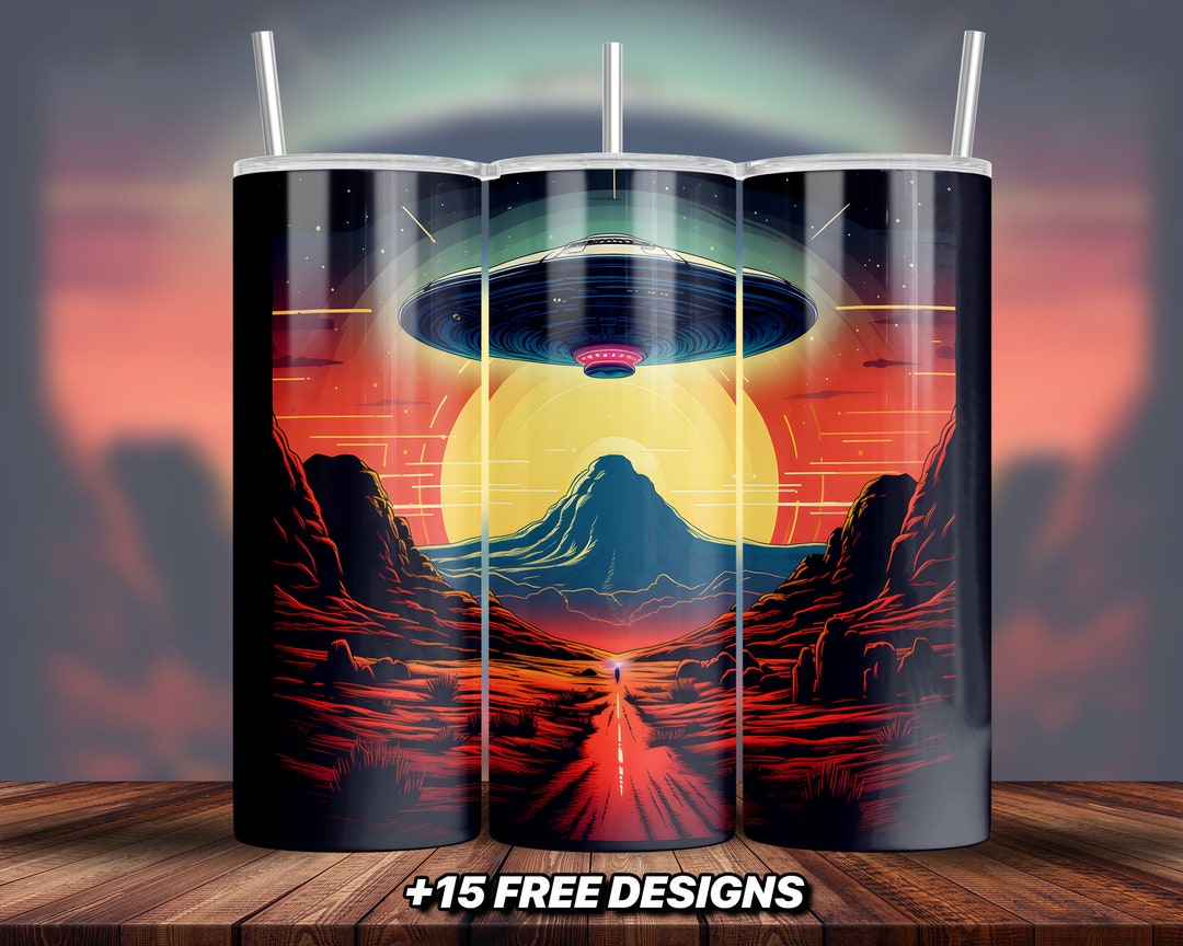UFO Aliens Tumbler Wrap | Abduction Wrap | Believe Alien Sublimation ...