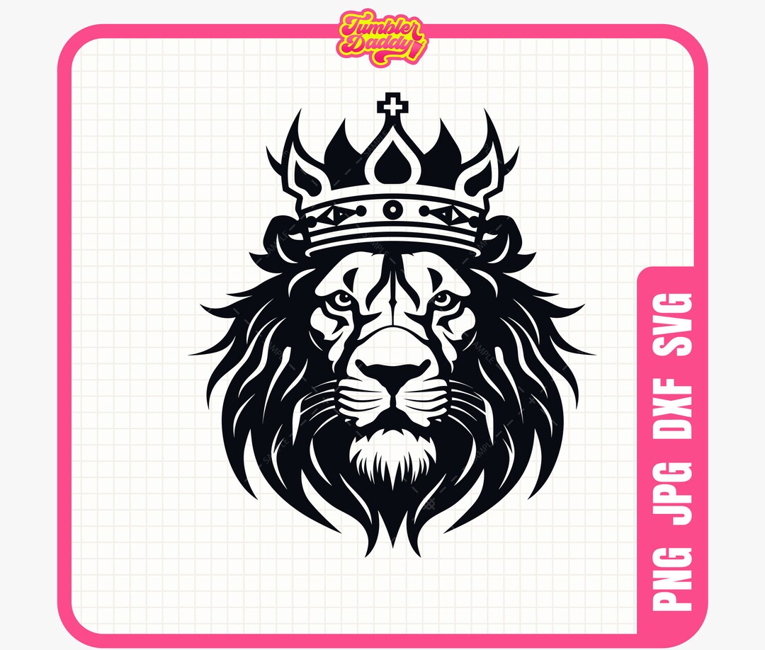 Lion Face SVG Lion Crown SVG Lion SVG Lion King Svg Leo Svg Instant ...