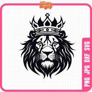 Lion Face SVG Lion Crown SVG Lion SVG Lion King Svg Leo Svg Instant ...