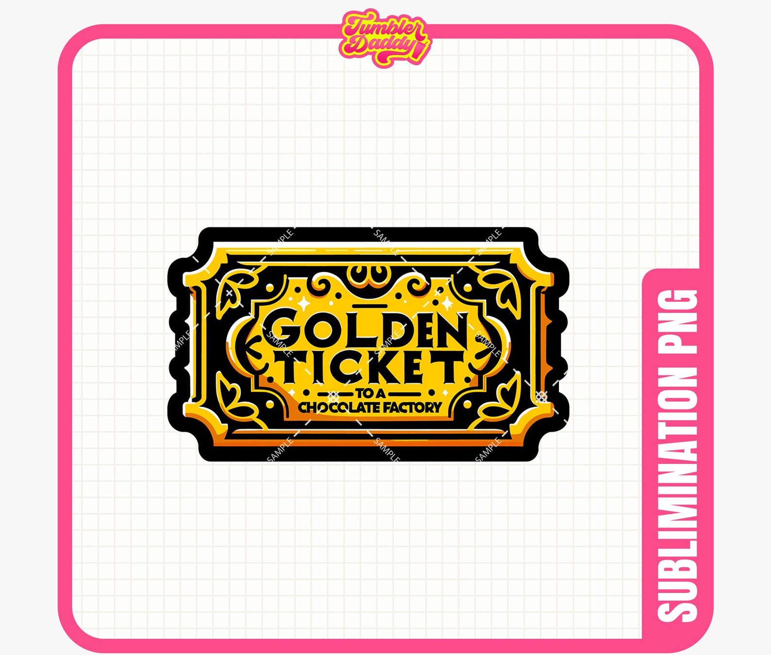 Golden Ticket Design | Digital Download | Movie Clipart | Digital ...
