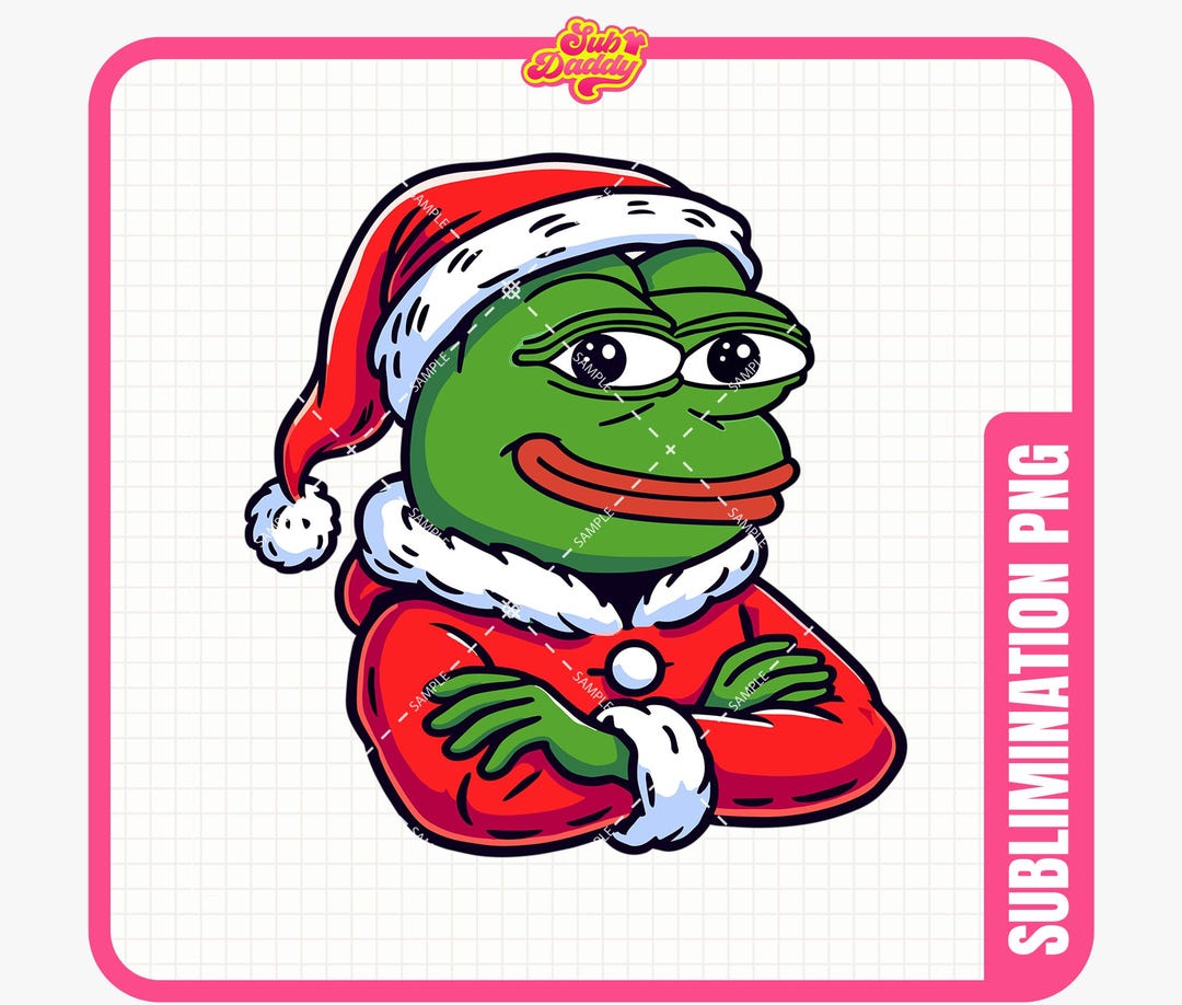 Pepe Santa Claus Meme PNG, Christmas Time Design, Holiday Clipart ...